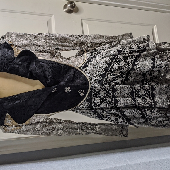 Ryu | Dresses | Ryu Lace Black And White Dress Nwt Jacket Crochet ...